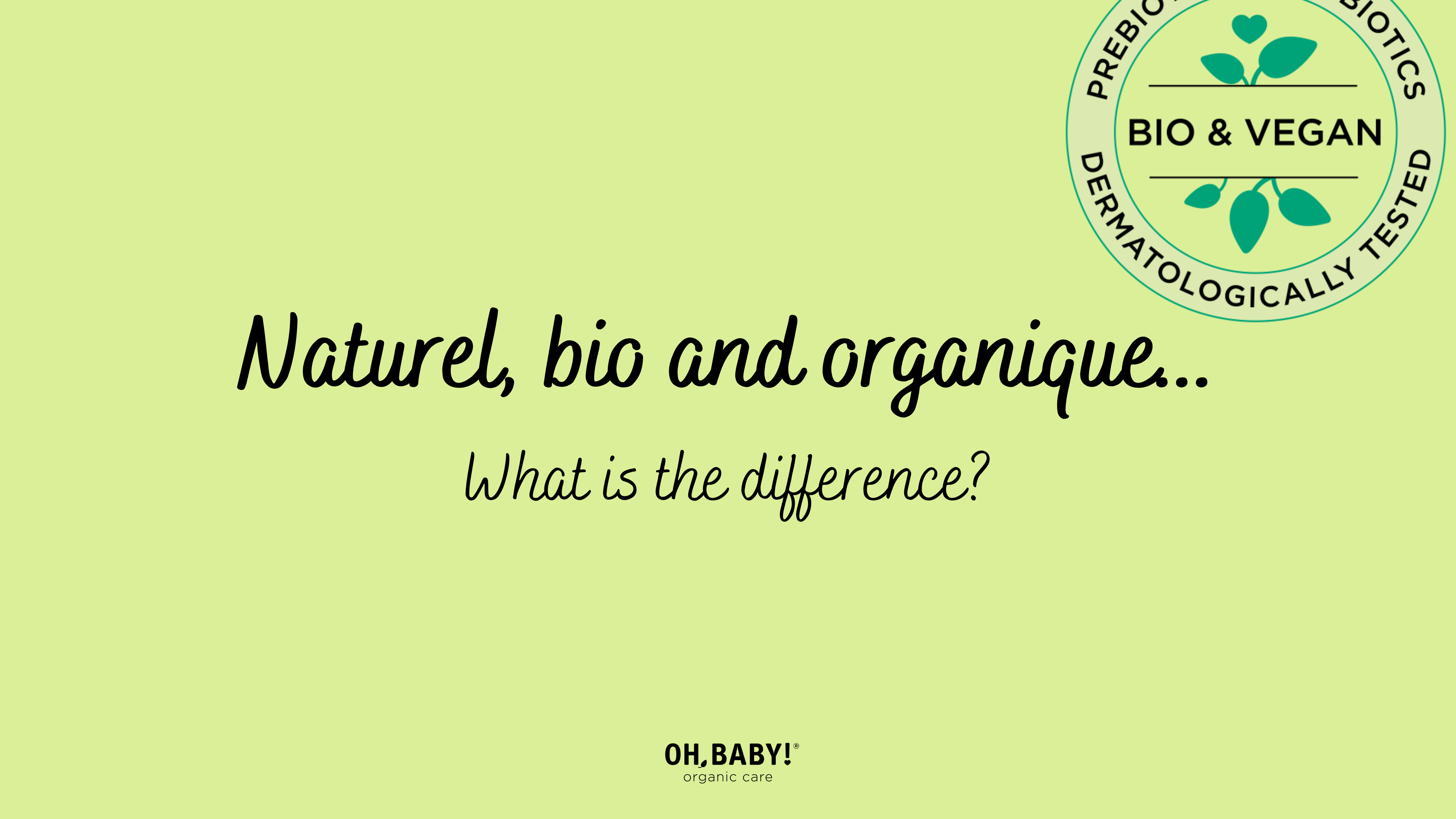 Is there a difference between natural, bio and organic care? - Be ...